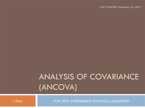 Pdf Lecture 7 Analysis Of Covariance Ancova Dokumentips