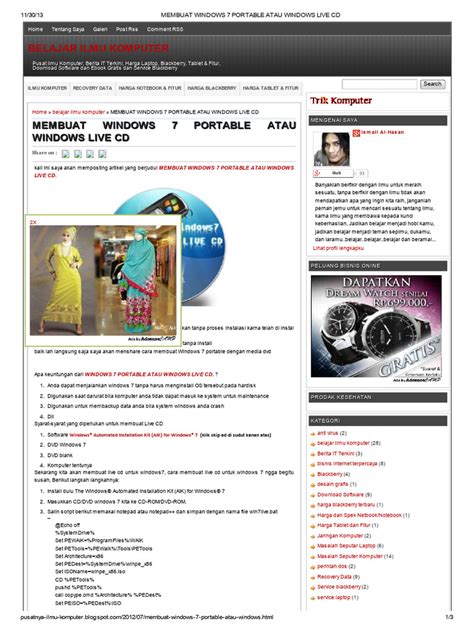 Membuat Windows 7 Portable Atau Windows Live Cd Pdf