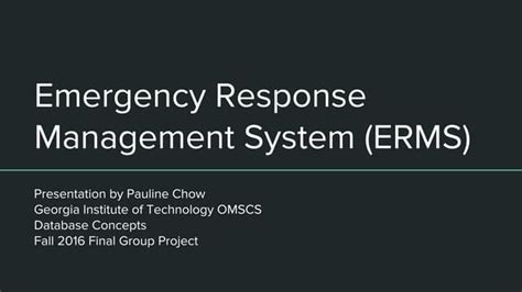 emergency response management system erms web application project