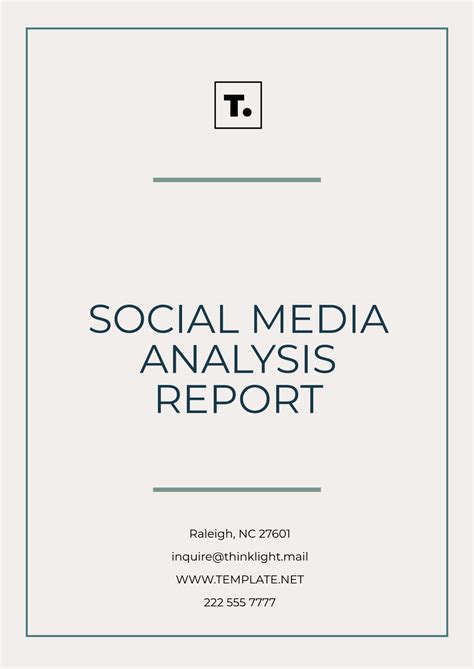 free social media analysis report template to edit online