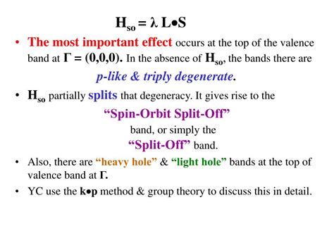 PPT Spin Orbit Coupling PowerPoint Presentation Free Download ID