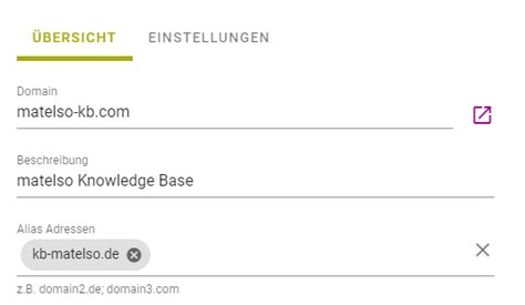 Domain Domainalias Anlegen Call Tracking Knowledge Base