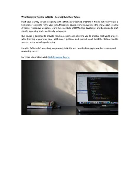 Ppt Web Designing Training In Noida Learn And Build Your Future Powerpoint Presentation Id