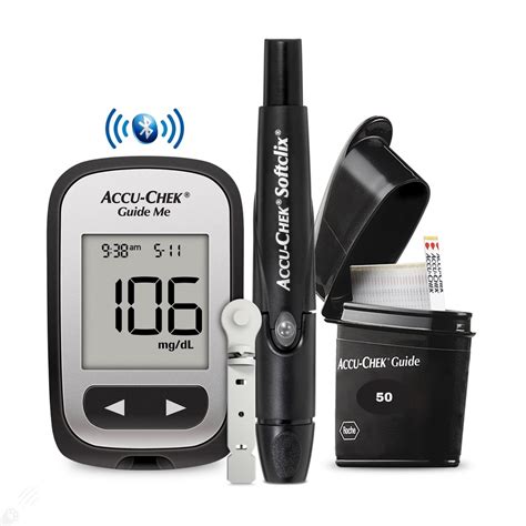Kit Monitor Glicemia Accu Chek Guide Me Aparelho Para Medir A Glicose Com Bluetooth Da Roche