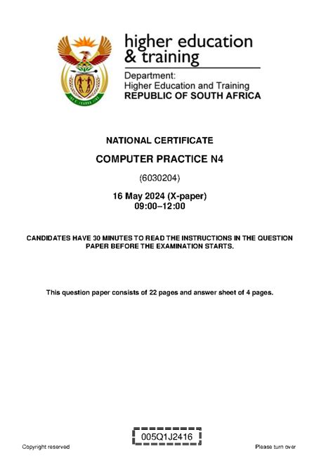 N210 Computer Practice N4 Question Paper June 2024 Studocu