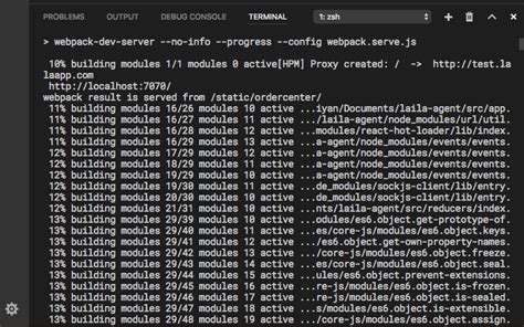Terminal Print Noisy Webpack Building Log Issue Microsoft Vscode GitHub