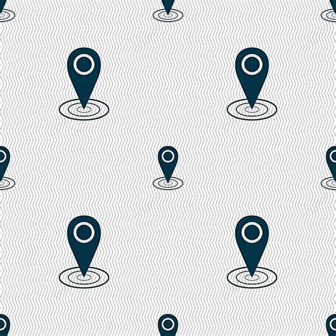 Vector Illustration Of A Geometric Seamless Background With Map Pointer Symbolism And Abstract