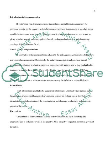 Introduction To Macroeconomics Case Study Example Topics And Well Written Essays Words