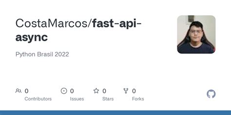 GitHub CostaMarcos Fast Api Async Python Brasil
