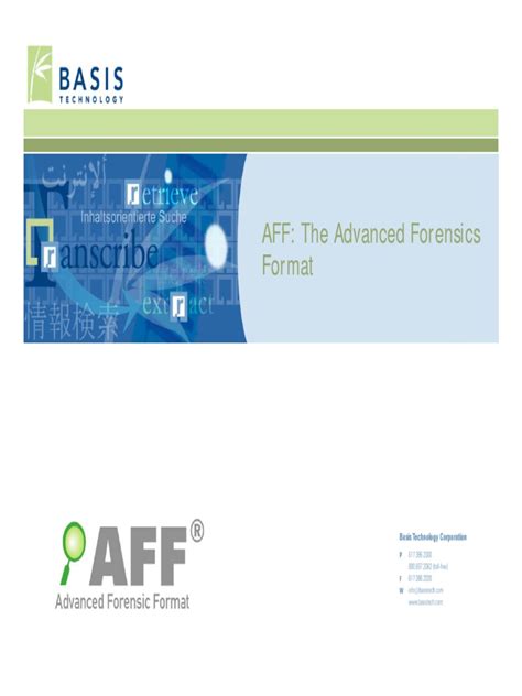aff advanced forensic format file format metadata