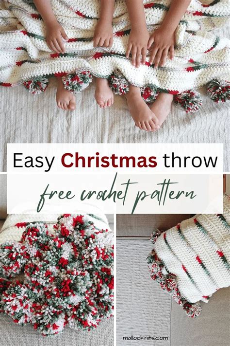 Easy Crochet Christmas Blanket Pattern Christmas Crochet Blanket