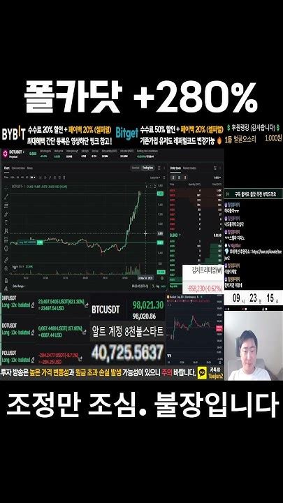 비트코인 불장~ 폴카닷 수익률 280 돌파 비트코인 이더리움 솔라나 리플 도지코인 Youtube