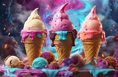 Premium Photo Delicious Ice Cream Ai Generated
