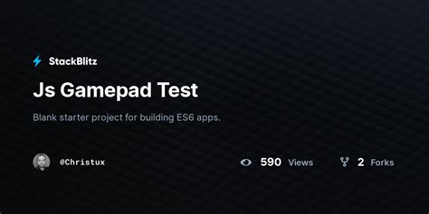 Js Gamepad Test Stackblitz