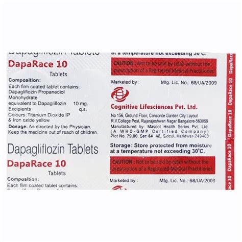 Daparace 10 Tablet 10s Price Uses Side Effects Netmeds