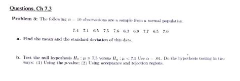 solved problem 3 the following n 10 observations are a
