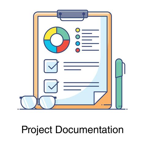 Project Documentation Icon In Flat Style Project Briefing Concept 5231367 Vector Art At Vecteezy