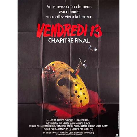 Friday The 13th The Final Chapter Us Movie Poster X8 47x63 In 1984