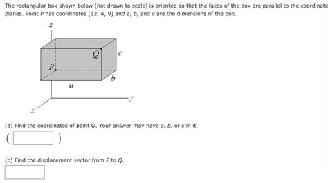 Solved The Rectangular Box Shown Below Not Drawn To Scale Chegg