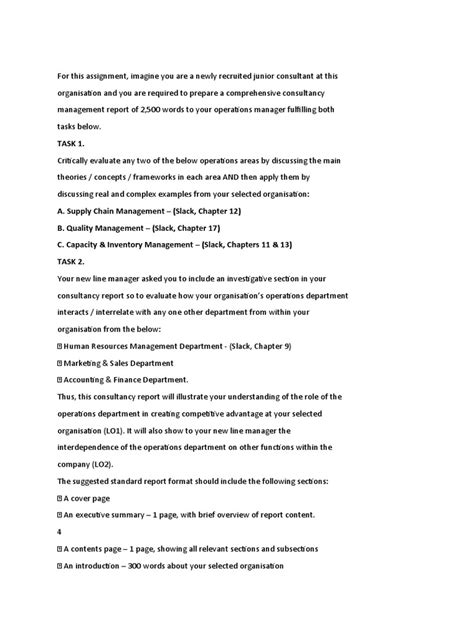 Assignment Operation Management Pdf Supply Chain Inventory