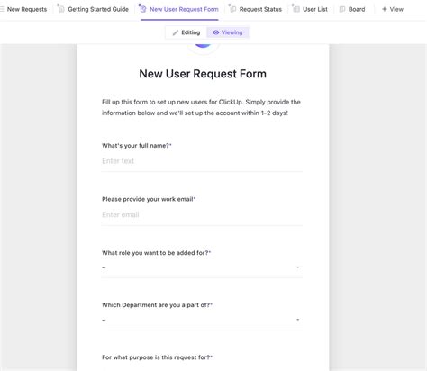 Request Form Template Template By Clickup™