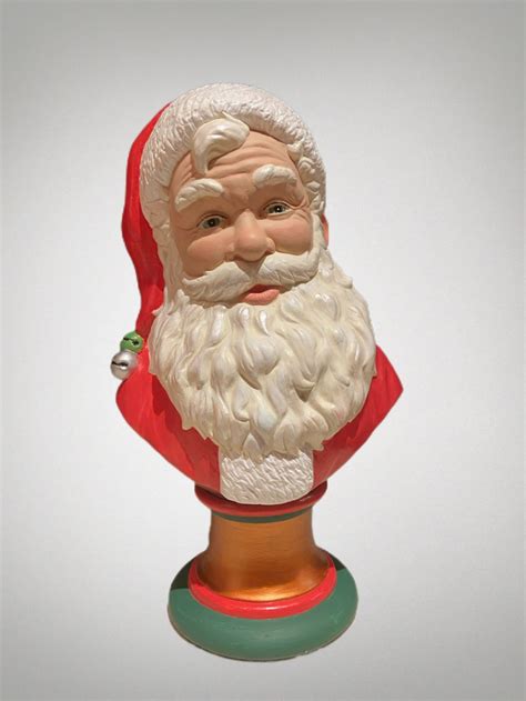 Custom Painted Santa Bust By Jmdceramicsart Etsy