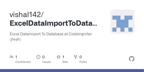 GitHub Vishal ExcelDataImportToDatabase Excel DataImport To Database At Codeingniter PHP