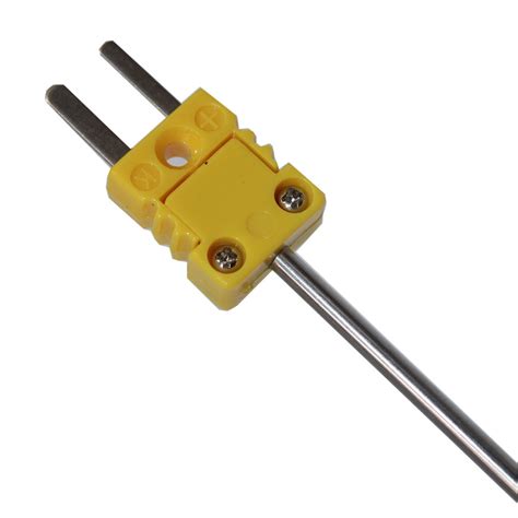 Needle Type Probe 6 150mm Ss304 Probe Type K Thermocouple Food Grade With Yellow Plug Jvtia