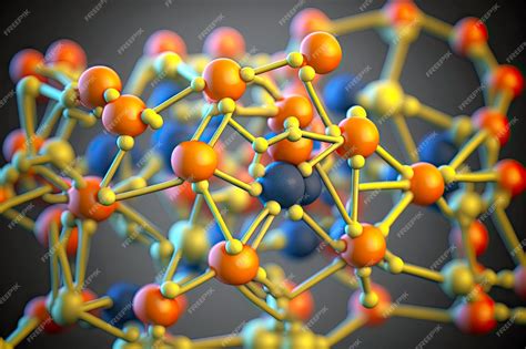 Premium Photo Chemical Structure Molecule Closeup Presented In Form