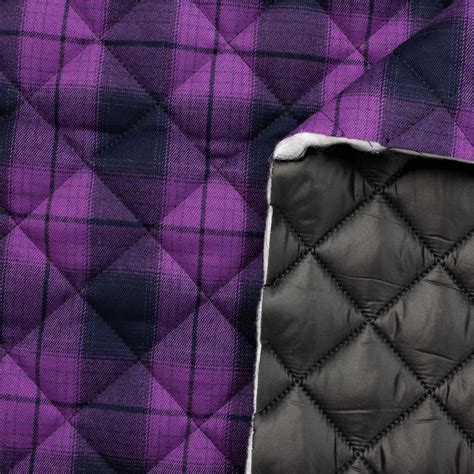 Quilted Primasoft™ Tartan 2 Sided 10oz Purple Brador Fabrics
