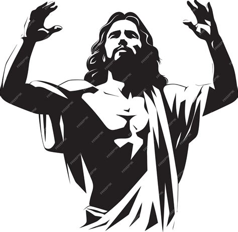 Celestial Power Jesus In Muscular Glory Emblem Divine Resilience