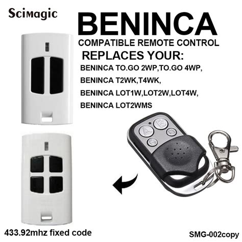 Beninca Togo 2wp Togo 4wp Garage Door Remote C Grandado