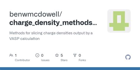 GitHub Benwmcdowell Charge Density Methods VASP Methods For Slicing Charge Densities Output