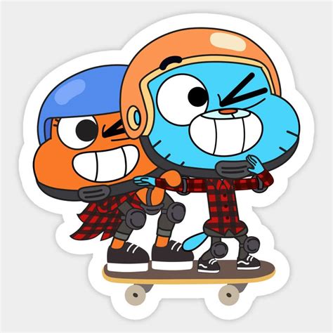Gumball Darwin Skate By Plushism Gumball Skate Stickers Printable