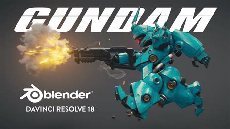 Stylized Gundam Robot Character 4K Loop Animation | Blender & DaVinci ...