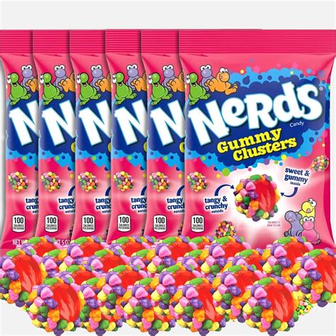 Nerds Gummy Clusters Candy 30 Onzas Bolsas De Caramelos De Gomitas De Arcoíris Paquete De 6