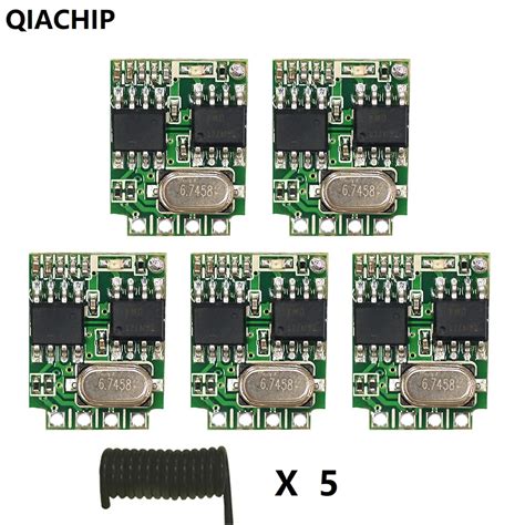 Qiachip 5pcs 433mhz Rf Receiver Learning Code Decoder Module 433 Mhz Wireless 1 Ch Output For