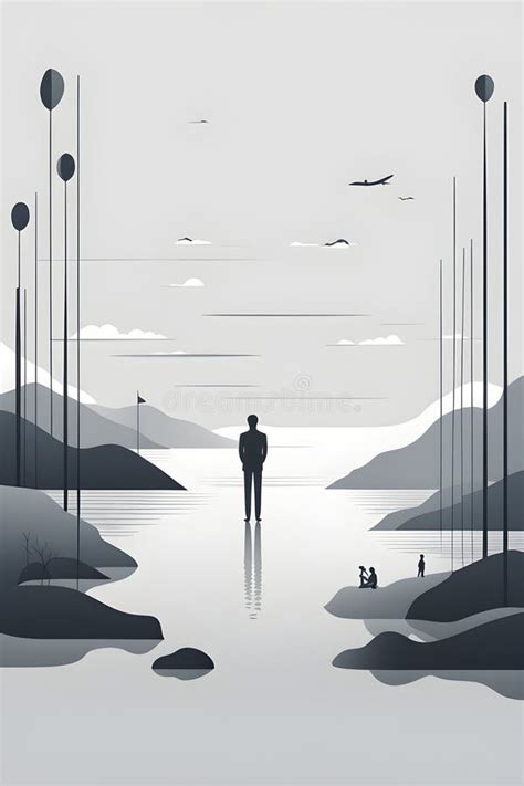 Illustration Depicting Visual Language For Mental Health Stock