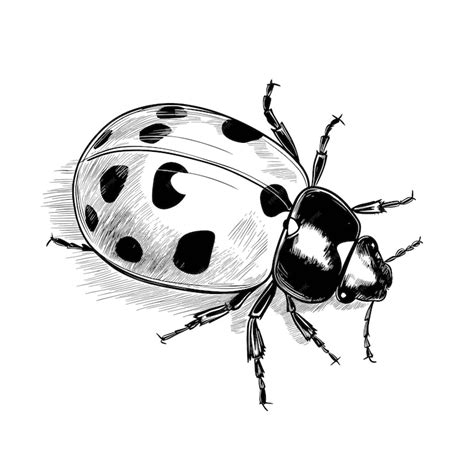 Premium Vector Hand Drawn Sketch Ladybug Illustration