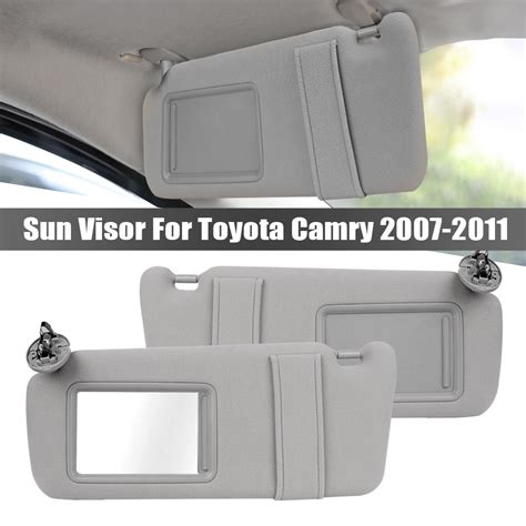 Gray Sunshade For Toyota Camry 2007 2011 With Makeup Mirror Right Left