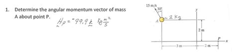 Solved Determine The Angular Momentum Vector Of Mass A About Chegg