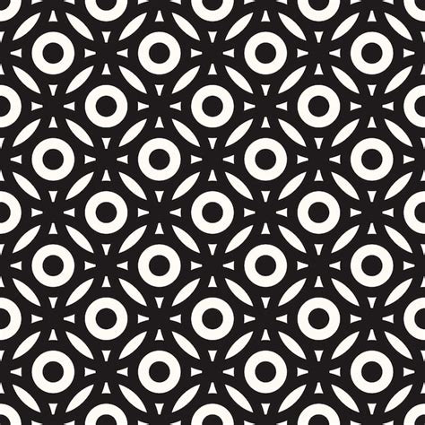 Premium Vector Vector Geometric Abstract Seamless Monochrome Pattern