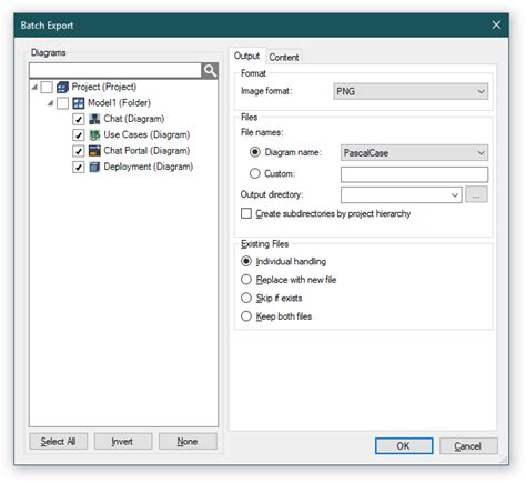 Batch Export Of Diagrams Software Ideas Modeler