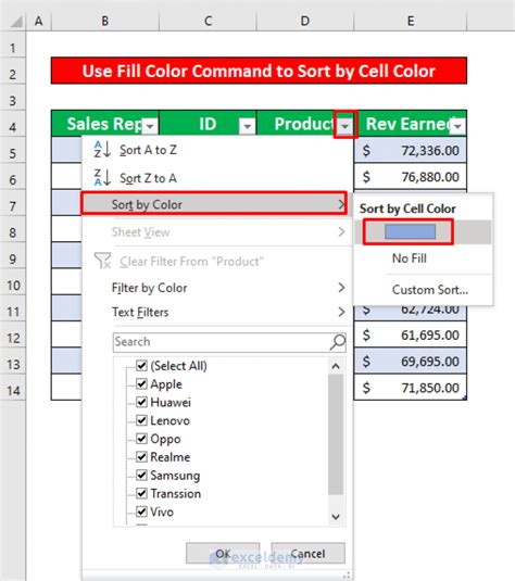 Fixed Sort By Cell Color Not Working In Excel 3 Solutions Exceldemy