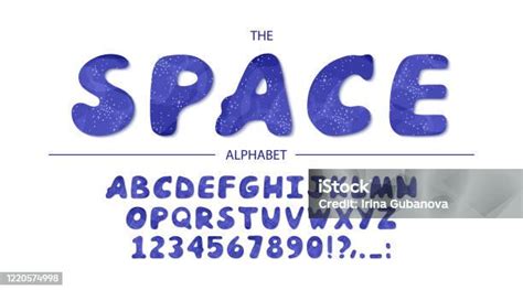 흰색 배경에 고립 된 빛나는 대문자와 숫자와 공간 알파벳 축제 휴일 어린이 방 인테리어 디자인에 대한 글꼴입니다 벡터 0명에 대한 스톡 벡터 아트 및 기타 이미지 Istock