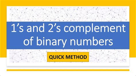 Find 1s And 2s Complement In 5 Seconds Digital Electronics