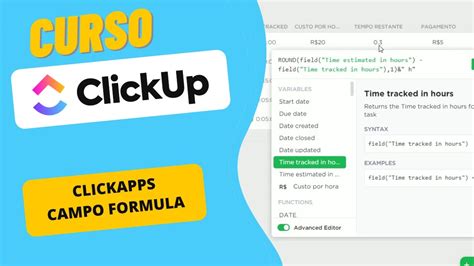 Curso Clickup Clickapps Campo Formula Youtube