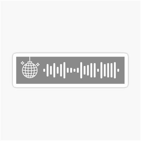 Mirrorball Spotify Code Sticker For Sale By Chelsea Redbubble