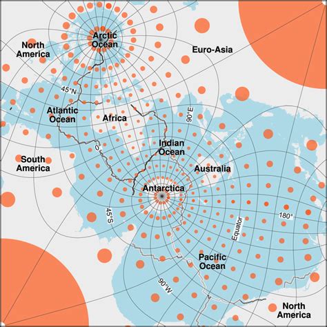 Tissots Indicatrix Of The Spilhaus Square Projection Showing The Download Scientific Diagram