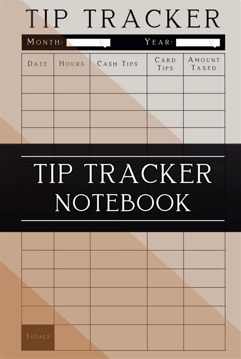 Tip Tracker Notebook A Financial Ledger For Servers